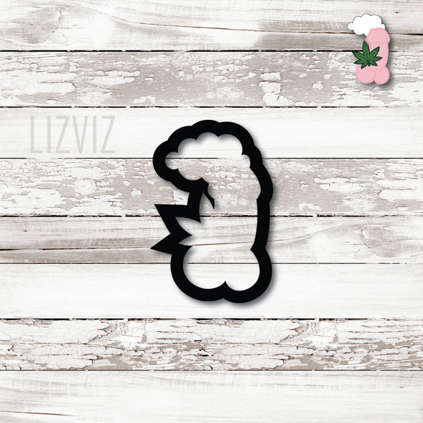Penis Cookie Cutter With Weed Leaf And Smoke 420 Cookie Cutter Lizviz