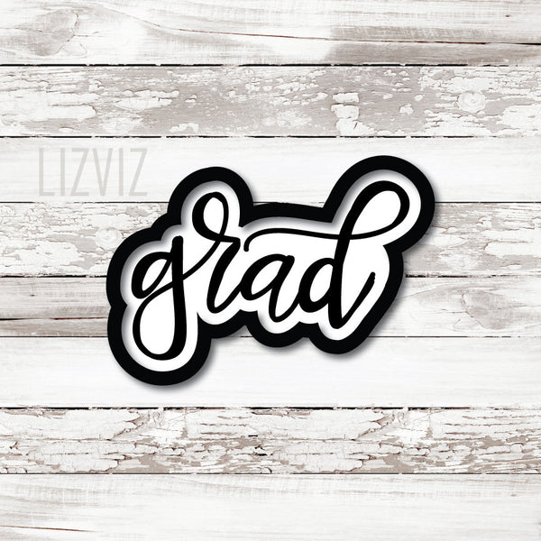 Graduation Cookie Cutter. Grad word with year. – LizViz