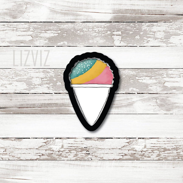 Snow Cone Cookie Cutter. Summer Cookie Cutter. – LizViz