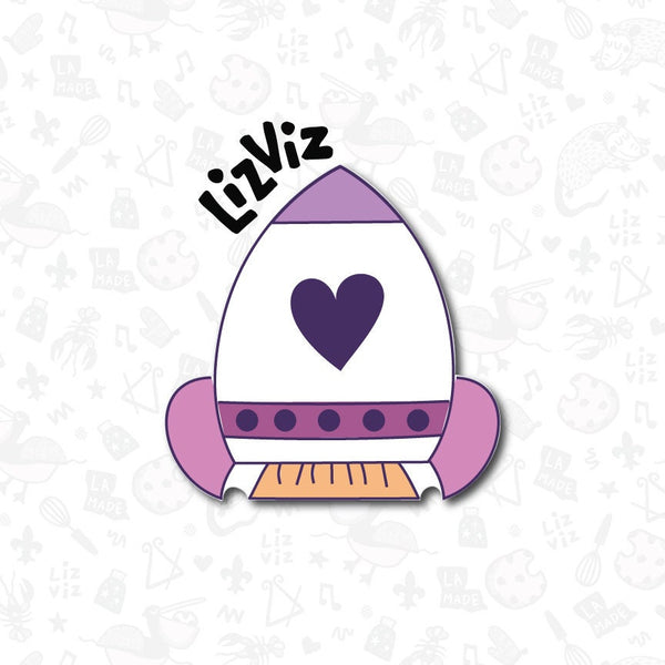Chunky spaceship Cookie Cutter Space cookie cutter – LizViz